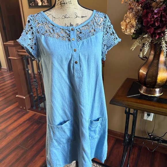 Tendency | Dresses | Chambray Summer Dress | Poshmark